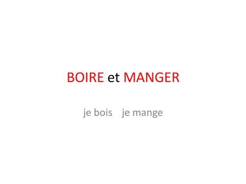 Food & drink in French - boire et manger | Teaching Resources