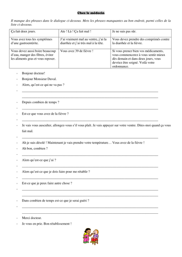 chez le médecin - at the doctor's in French by - UK Teaching Resources ...