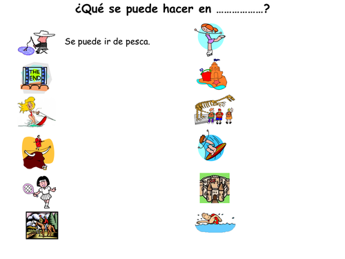 Que se puede hacer en ...? Worksheet | Teaching Resources