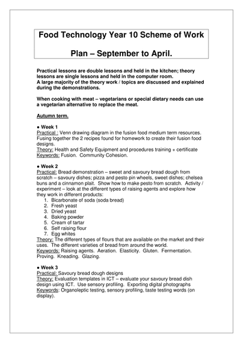 Secondary design, engineering and technology teaching resources: Food ...