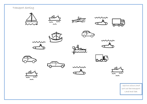 Transport Sorting | Teaching Resources