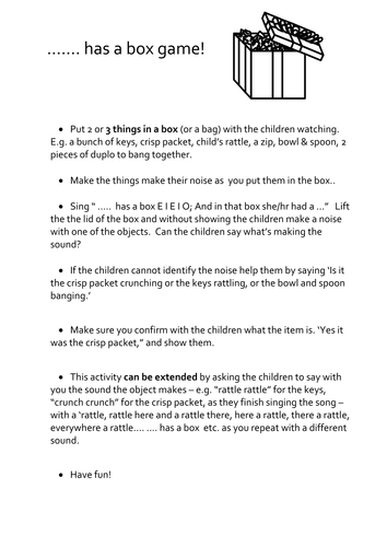 Mrs Browning has a box- instructions for families | Teaching Resources