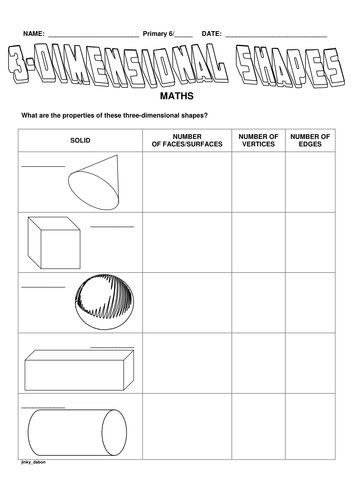 KS3 Properties of 3-Dimensional Shapes | Teaching Resources