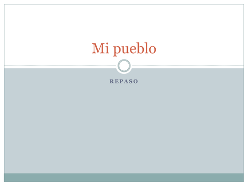 Mi pueblo repaso | Teaching Resources