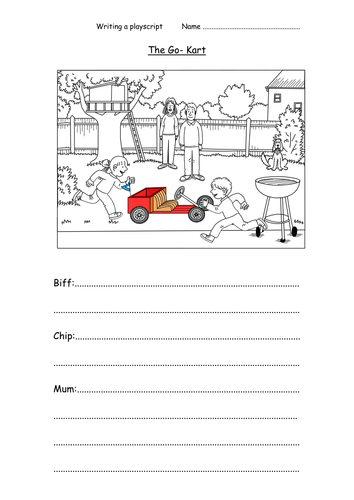 Oxford Reading Tree Go-Kart Script worksheet | Teaching Resources