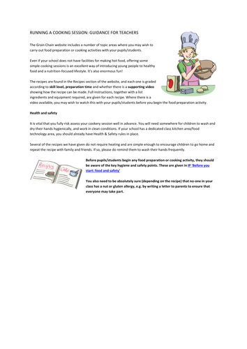 Cooking in the classroom: for teachers | Teaching Resources