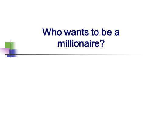 Global warming 'Who wants to be a millionaire?' | Teaching Resources