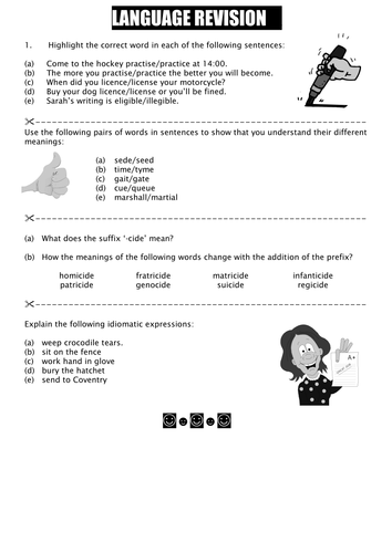Language worksheet | Teaching Resources