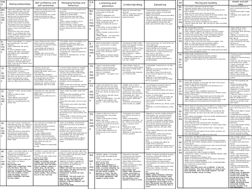 EYFS Development Matters All on One A4 Sheet by - UK Teaching Resources ...