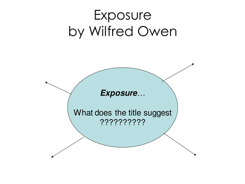 Conflict Poetry - 'Exposure' by Wilfred Owen by DoctorGonzo - Teaching ...