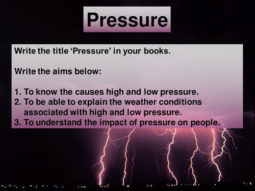 Pressure Systems Teaching Resources