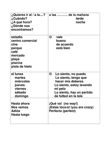 arranging to go out group talk cards | Teaching Resources