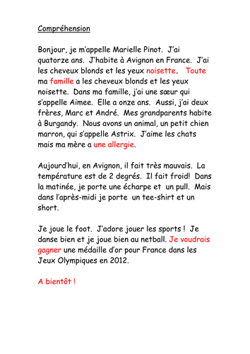 READING AND COMPREHENSION by jbuddy85 - Teaching Resources - TES