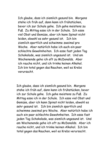 Health text | Teaching Resources