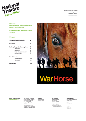 War Horse - Resource Pack | Teaching Resources