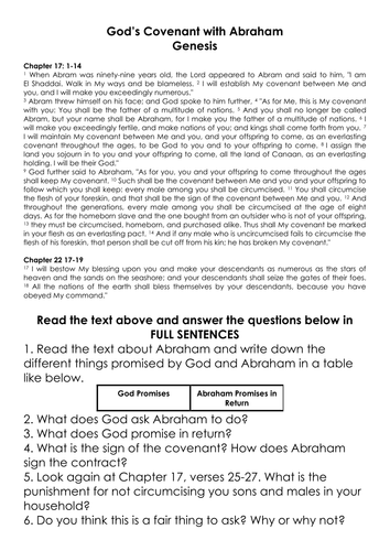 God promises Abraham a son- HA-YEAR 4 by - UK Teaching Resources - TES