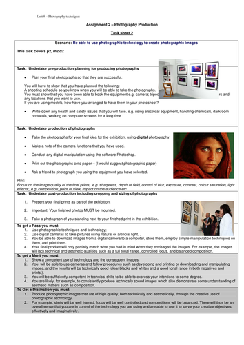 Photography unit | Teaching Resources