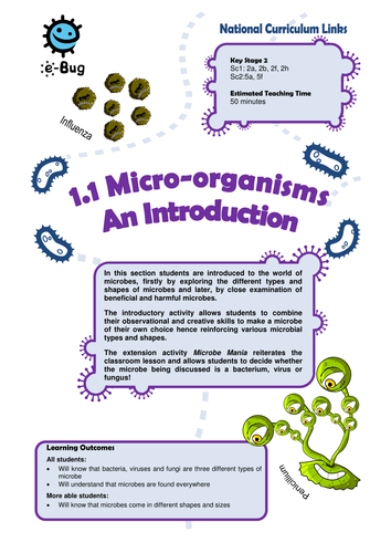 Primary - Microbe Mania: Teacher Sheets | Teaching Resources