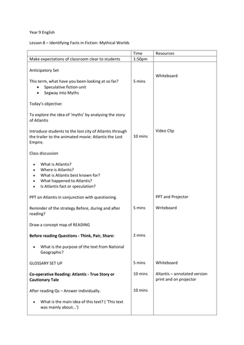 Exploring Myths: The Lost City of Atlantis | Teaching Resources