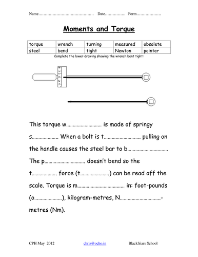 Moments and Torque | Teaching Resources