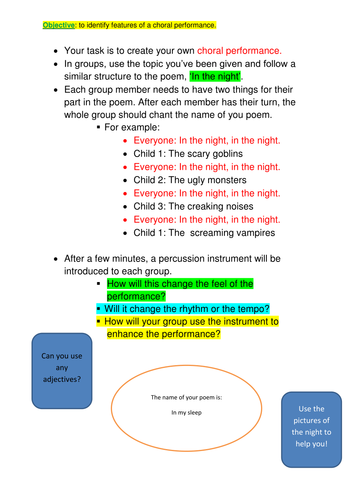 Choral performance | Teaching Resources