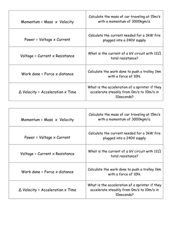 P2 Equations card sort | Teaching Resources P2 Equations card sort | Teaching Resources