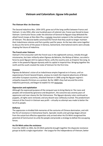 The Vietnam War: Modern History | Teaching Resources