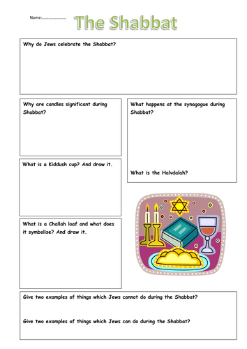 KS3 - Judaism - The Shabbat by erica_10 - Teaching Resources - Tes