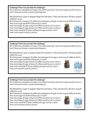 Capacity Problem Solving | Teaching Resources Capacity Problem Solving | Teaching Resources