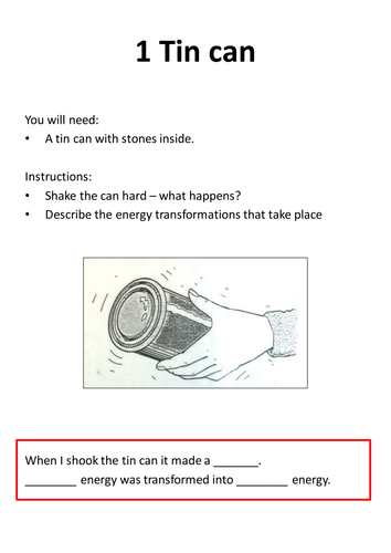 Energy transformations - circus cards | Teaching Resources