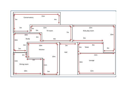 Perimeter / Area - New house by laurajanetutoring - Teaching Resources ...