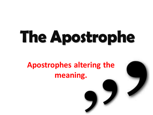 Apostrophes explained to leanrers | Teaching Resources