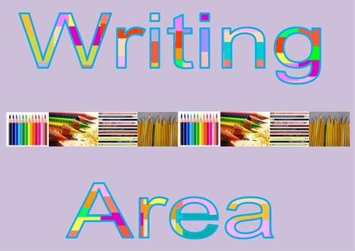 Writing area display sign by jacksos2 - Teaching Resources - Tes