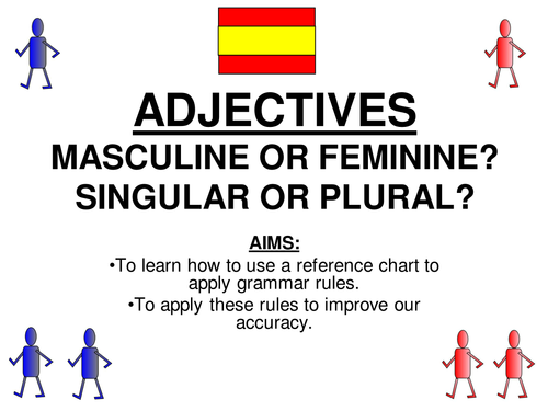 Spanish Adjectives - Self-marking | Teaching Resources Spanish Adjectives - Self-marking | Teaching Resources