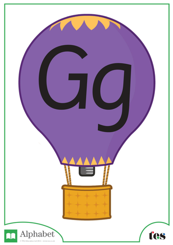 The Letter G - Balloon Theme | Teaching Resources