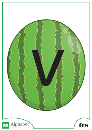 The Letter V - Fruit Theme | Teaching Resources