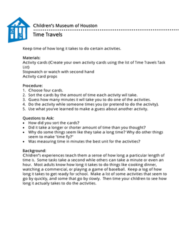 Time Travels | Teaching Resources