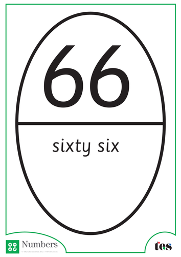 Rugby Ball Numbers – 66-70 | Teaching Resources