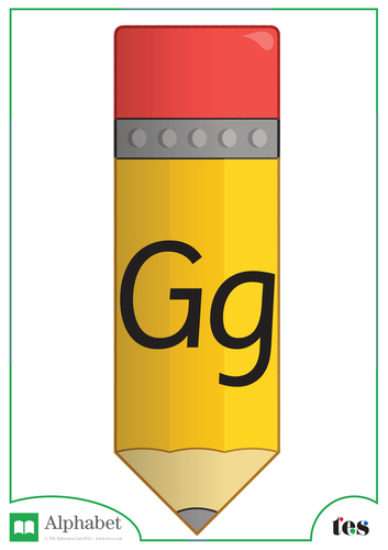 The Letter G - Pencil Theme | Teaching Resources