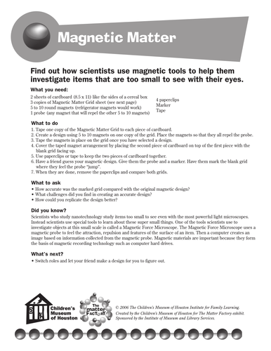 Magnetic Matter | Teaching Resources