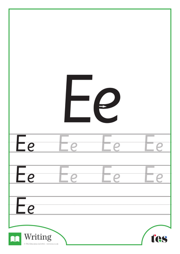 Letter Formation – The Letter E | Teaching Resources