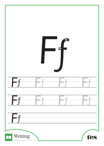 Letter Formation – The Letter F | Teaching Resources