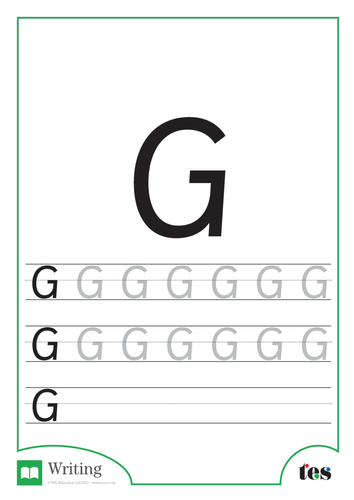 Letter Formation – The Letter G | Teaching Resources