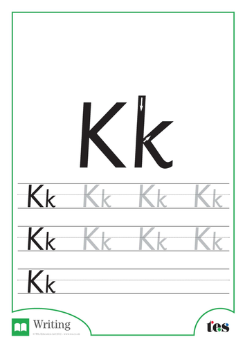 Letter Formation – The Letter K | Teaching Resources