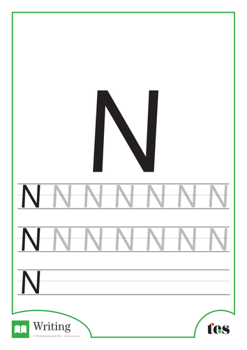 Letter Formation – The Letter N | Teaching Resources