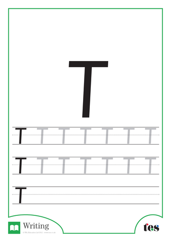 Letter Formation – The Letter T | Teaching Resources