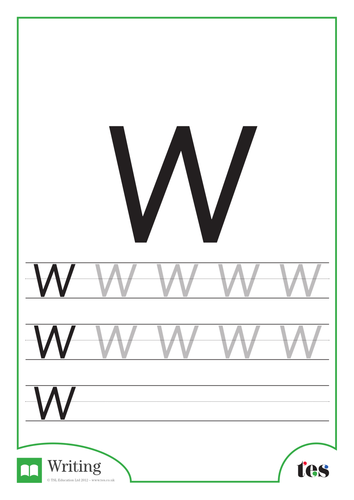 Letter Formation – The Letter W | Teaching Resources