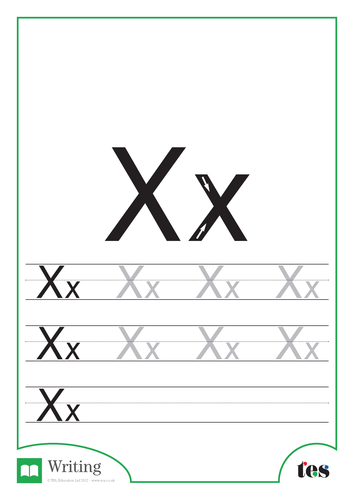 Letter Formation – The Letter X | Teaching Resources