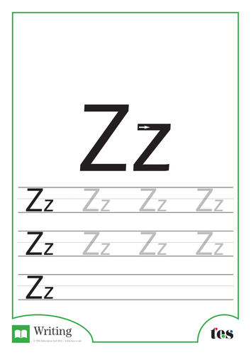 Letter Formation – The Letter Z | Teaching Resources