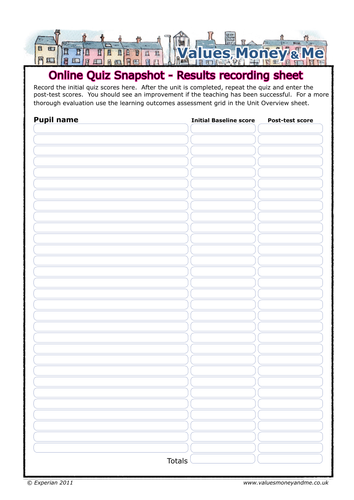 Charity Job Week KS2 - Online Quiz & Record Sheet | Teaching Resources